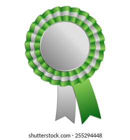 Black Green Blank Award Rosette Ribbon Stock Vector (Royalty Free ...