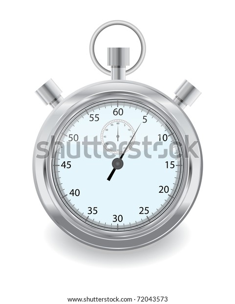 Silver Grey Stopwatch Stock Vector (Royalty Free) 72043573 | Shutterstock
