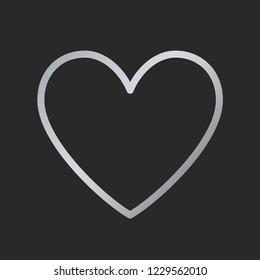 Heart Icon Vector Line Stock Vector (Royalty Free) 1240185658 ...