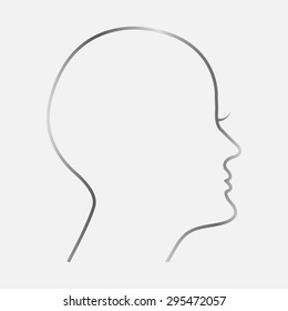 Silver Human Profile Picture Stock Vector (Royalty Free) 295472057 ...