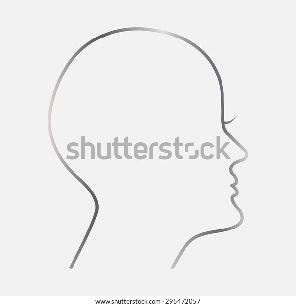 Silver Human Profile Picture Stock Vector (Royalty Free) 295472057 ...