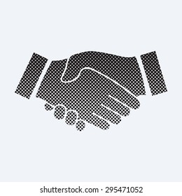 Silver Icon Handshake Background Business Finance Stock Vector (Royalty ...