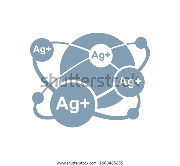Silver ions cation emblem - Ag+ molecule antibacterial effect of ion ...