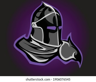 Silver Knight Mascot Logo Vector Stock Vector (Royalty Free) 1906076545 ...