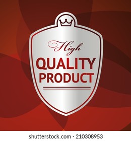 Silver Label High Quality Product Illustration Stock Vector (Royalty ...