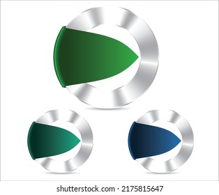 Silver Labels Illustration Vector Collection Stock Vector (Royalty Free ...