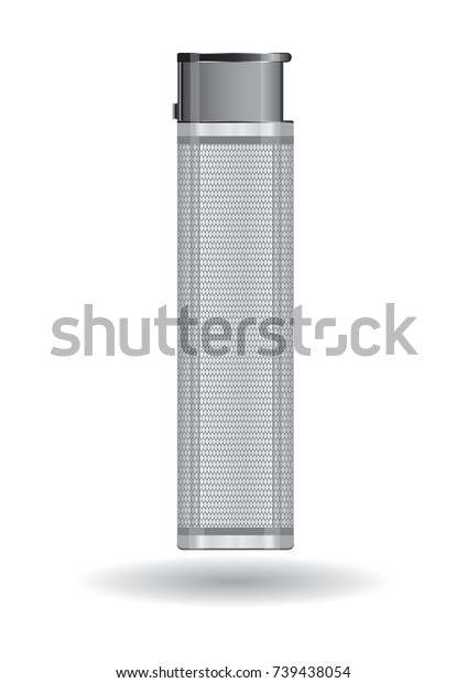 Silver Lighter Decorative Texture Isolated On Stock Vector (Royalty ...