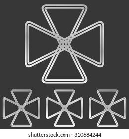 Silver Line Loop Logo Design Set Stock Vector (Royalty Free) 310684244