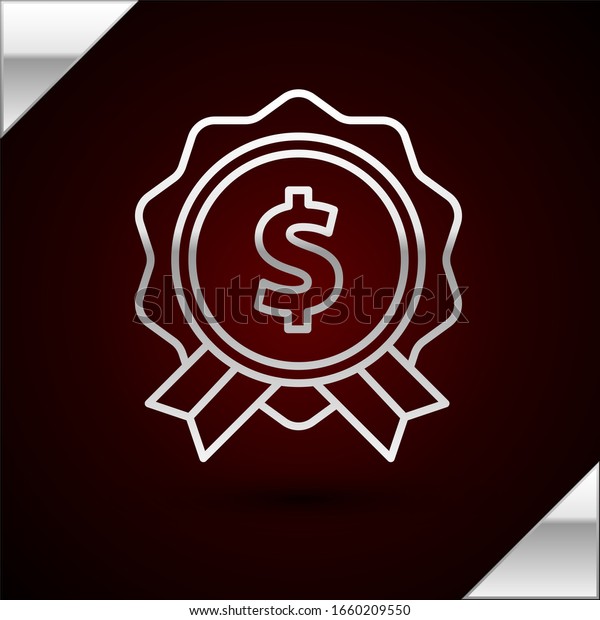 Silver Line Price Tag Dollar Icon Stock Vector (Royalty Free ...