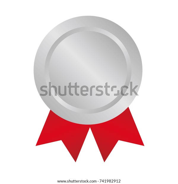 Silver Medal Icon Illustration Stock Vector (Royalty Free) 741982912