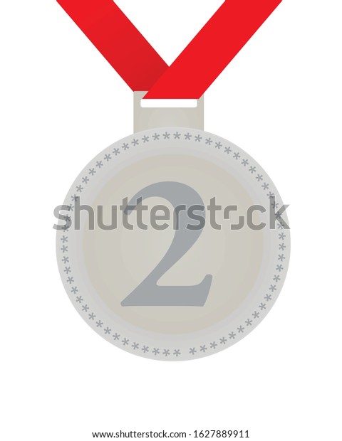 Silver Medal Ribbon Vector Illustration Stock Vector (Royalty Free ...