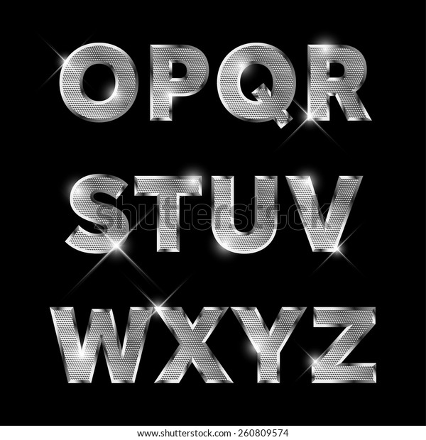 Vector de stock (libre de regalías) sobre Letras metálicas ...