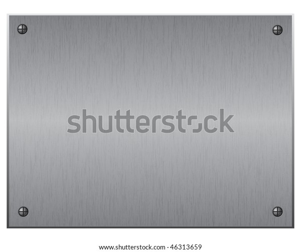 Silver Metal Plate Screws Vector Illustration Stock Vector (Royalty ...