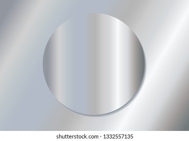 Vector Silver Metal Circle On Silver Stock Vector (Royalty Free ...