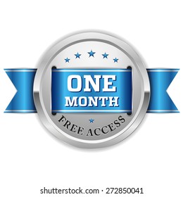 Silver One Month Free Access Badge Stock Vector (Royalty Free ...