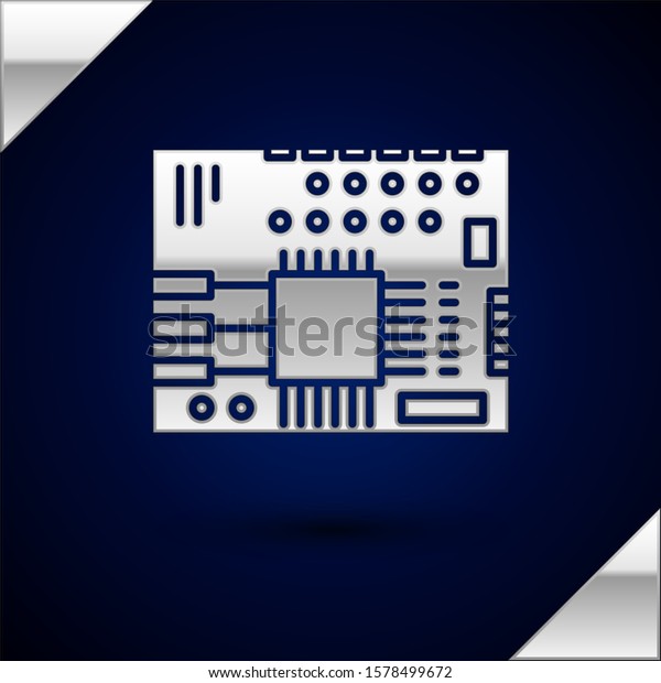 Silver Printed Circuit Board Pcb Icon Stock Vector (Royalty Free ...