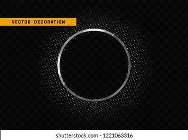 Silver Round Frame Isolated On Transparent Stock Vector (Royalty Free ...