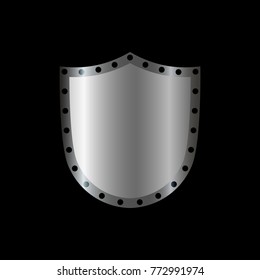 Silver Shield Shape Icon 3d Gray Stock Vector (Royalty Free) 772991974 ...