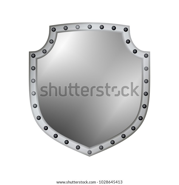 Silver Shield Shape Icon 3d Gray Stock Vector (Royalty Free) 1028645413 ...