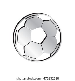 Silver Soccer Ball Icon Stock Vector (Royalty Free) 475232518 ...
