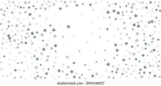 Silver Star Confetti Falling Stars On Stock Vector Royalty Free