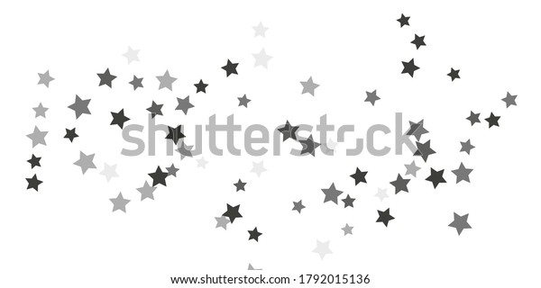 Silver Star Confetti Falling Stars On Stock Vector Royalty Free