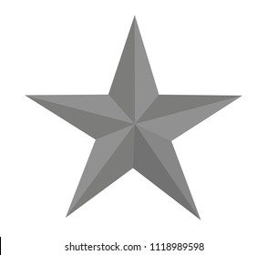 Silver Star Isolated On White Background Stock Vector (Royalty Free ...