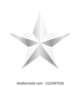 Silver Star Iconisolated On White Background Stock Illustration ...