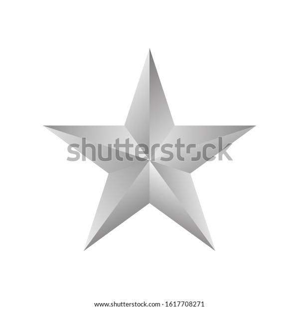 Silver Star White Background Vector Stock Vector (Royalty Free ...