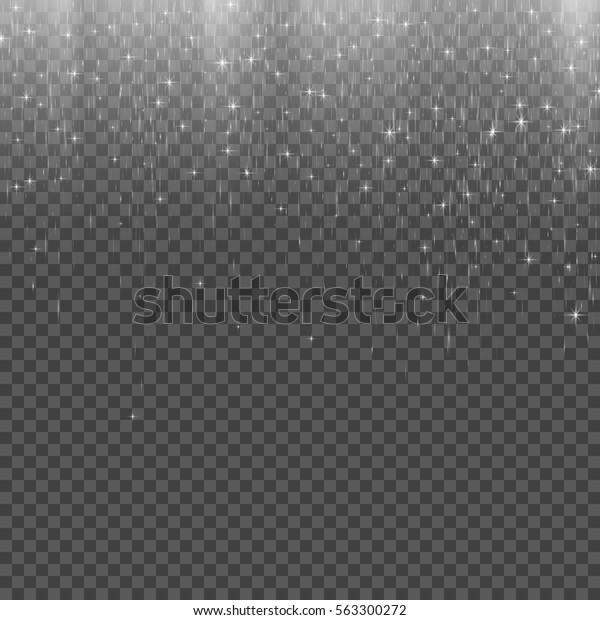 Silver Stardust Falling Stars Glow Light Stock Vector (Royalty Free ...