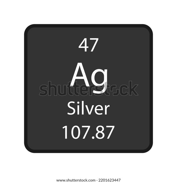 Silver Symbol Chemical Element Periodic Table Stock Vector (Royalty ...