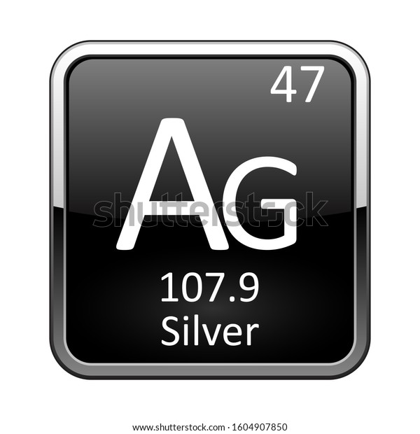 Silver Symbolchemical Element Periodic Table On: vector de stock (libre ...