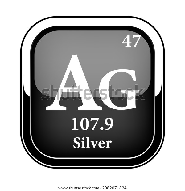 Silver Symbolchemical Element Periodic Table On Stock Vector (Royalty ...