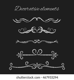 Silver Text Dividers Set Ornamental Decorative 스톡 벡터(로열티 프리) 468625736 ...