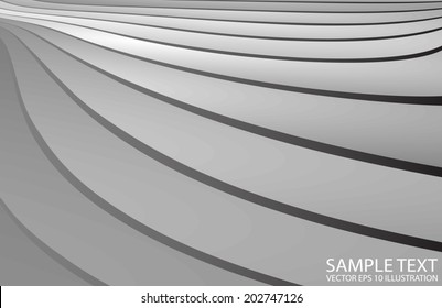 Silver Vector Curved Background Illustration Abstract Stock Vector ...