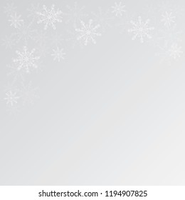 Silver White Snowflake Background Christmas Illustration Stock Vector ...