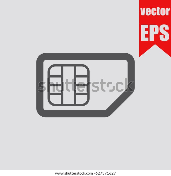 Sim Card Icon Infographic Isolated Flat Stock Vector (Royalty Free ...