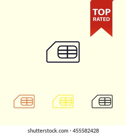 Sim Card Line Icon Stock Vector (Royalty Free) 455582428 | Shutterstock
