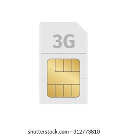 Sim Card On White Background Shadow Stock Vector (Royalty Free) 312773810
