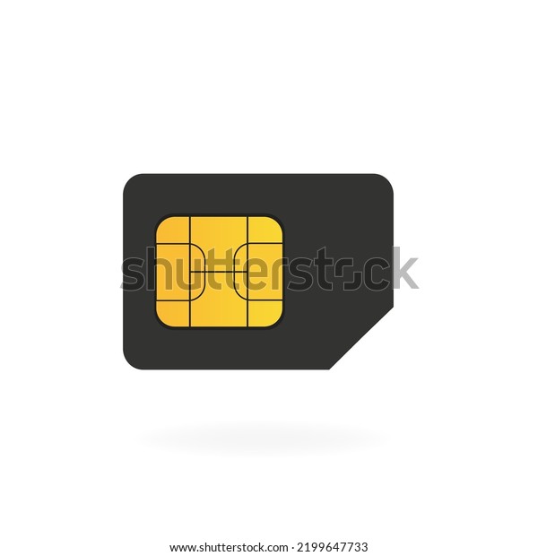 Sim Card Phones On White Background Stock Vector (Royalty Free ...