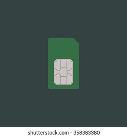 Sim Card Retro Dim Color Vector Stock Vector (Royalty Free) 358383380 ...