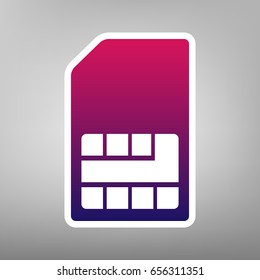 Sim Card Sign Vector Purple Gradient Stock Vector (Royalty Free ...