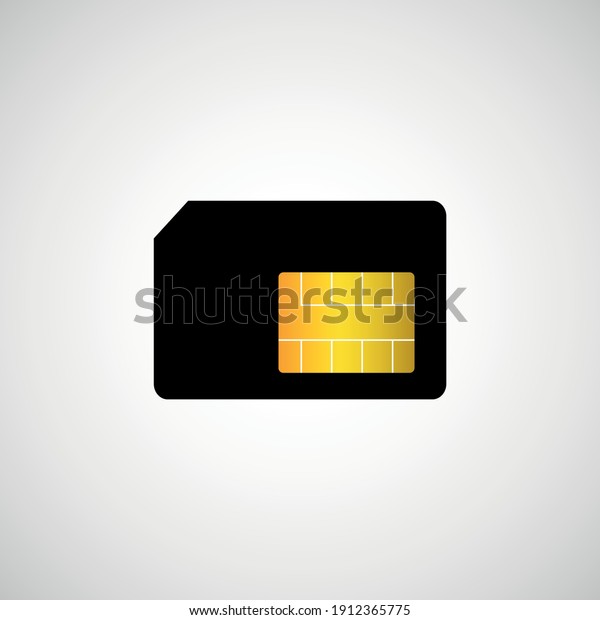 Sim Card Symbol On White Background Stock Vector (Royalty Free ...
