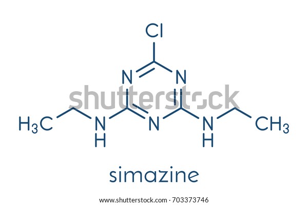 Simazine Herbicide Molecule Skeletal Formula Stock Vector (Royalty Free ...