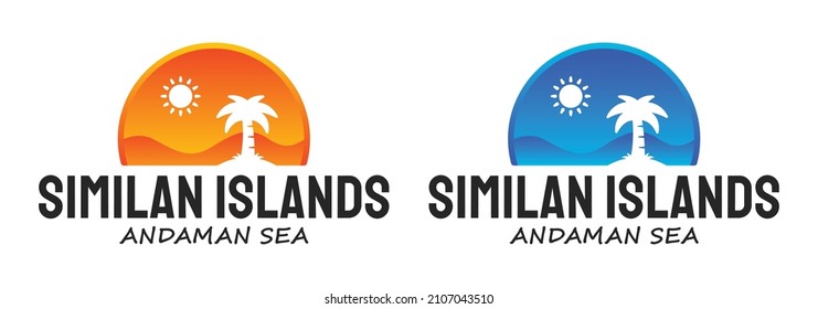 Similan Island Logo Graphic Design Thailand Stock Vector (Royalty Free ...