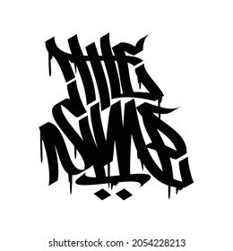 Simp Graffiti Lettering Design Vector Template Stock Vector (Royalty ...