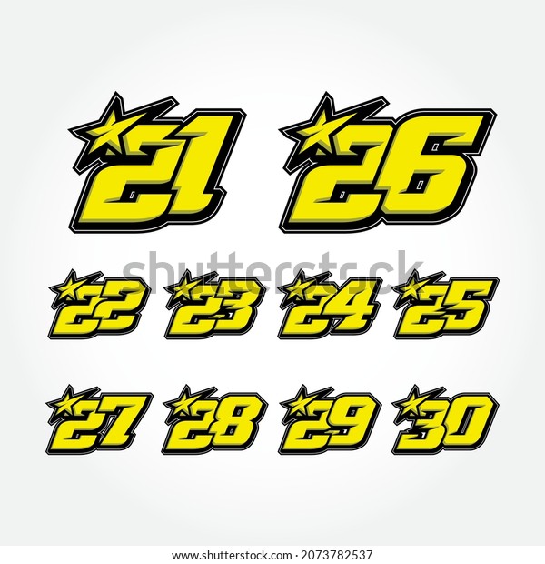 Simpel Star Racing Start Number Vector Stock Vector (Royalty Free ...