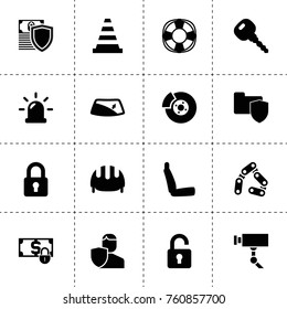 Simple 16 Set Safety Filled Icons Stock Vector (Royalty Free) 760857700 ...