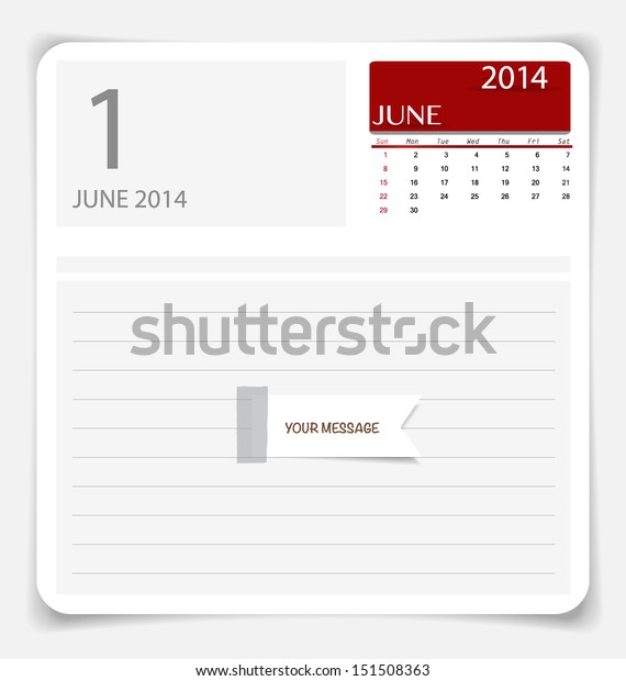 Simple 2014 Calendar June Vector Illustration Stock Vector (Royalty ... Simple 2014 Calendar June Vector Illustration Stock Vector (Royalty ...