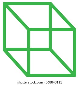 Simple 2d Cube Drawing 3d Perspective Stock Vector (Royalty Free) 569285512